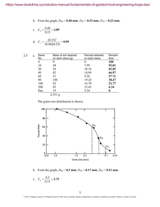 Solution manual for fundamentals of geotechnical engineering 4th edition braja m. das | PDF