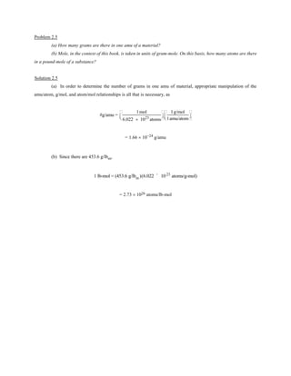 Solutions for Problems in Fundamentals of Materials Science and ...