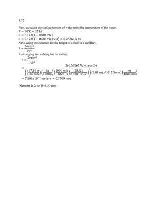 Solutions for Fundamentals of Momentum, Heat, and Mass Transfer, 7th ...