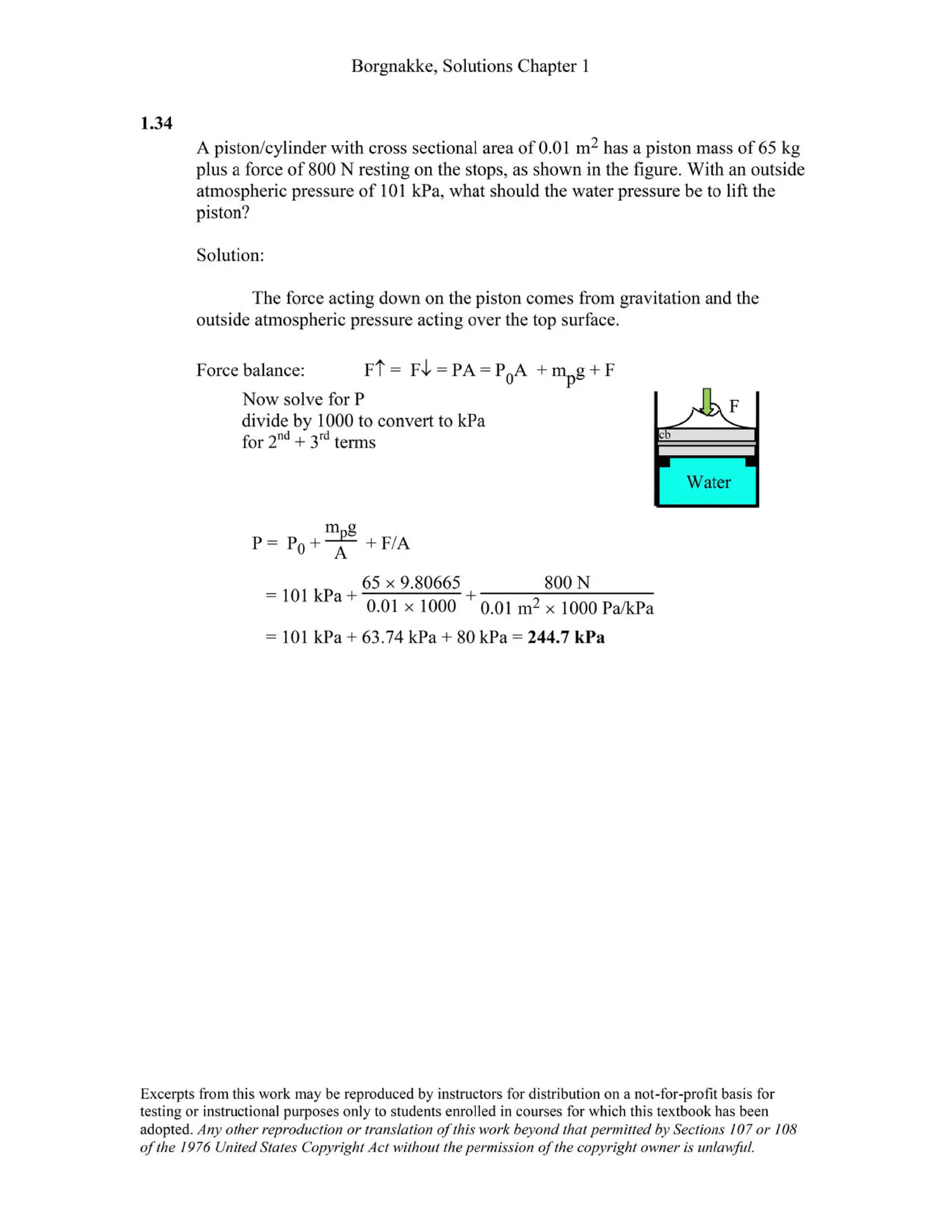 Solutions for Exercises in Fundamentals of Thermodynamics, 10th Edition ...