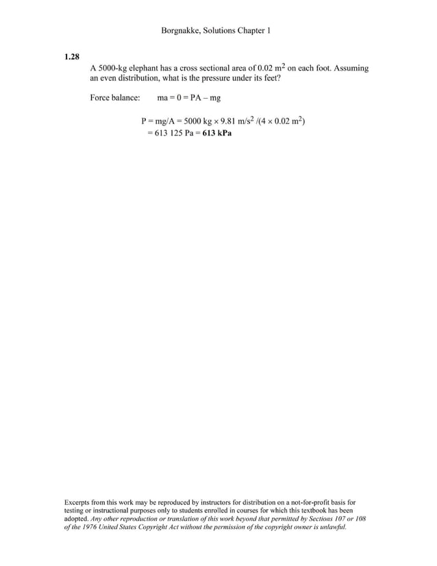 Solutions for Exercises in Fundamentals of Thermodynamics, 10th Edition ...