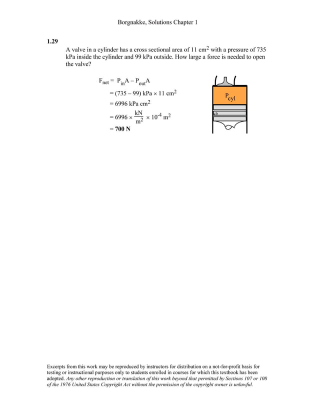 Solutions for Exercises in Fundamentals of Thermodynamics, 10th Edition ...