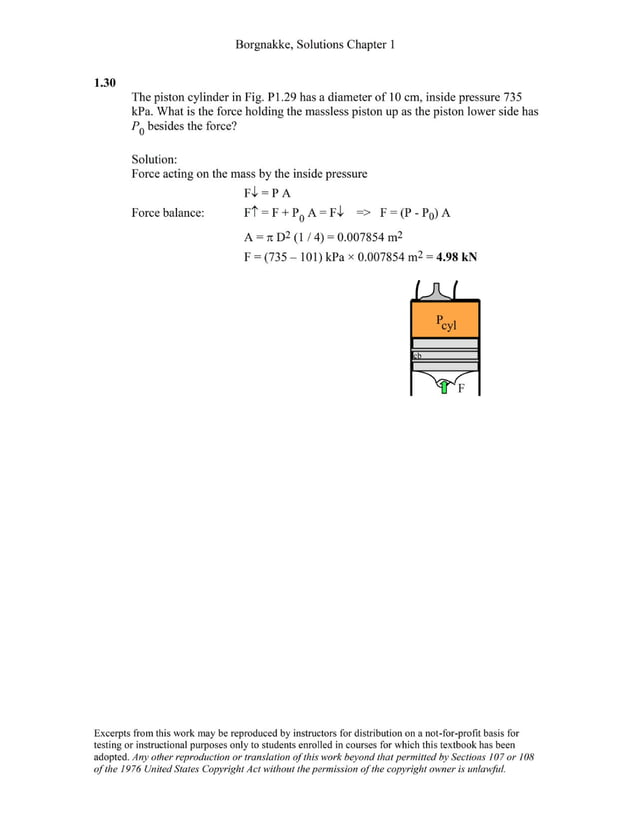 Solutions for Exercises in Fundamentals of Thermodynamics, 10th Edition ...