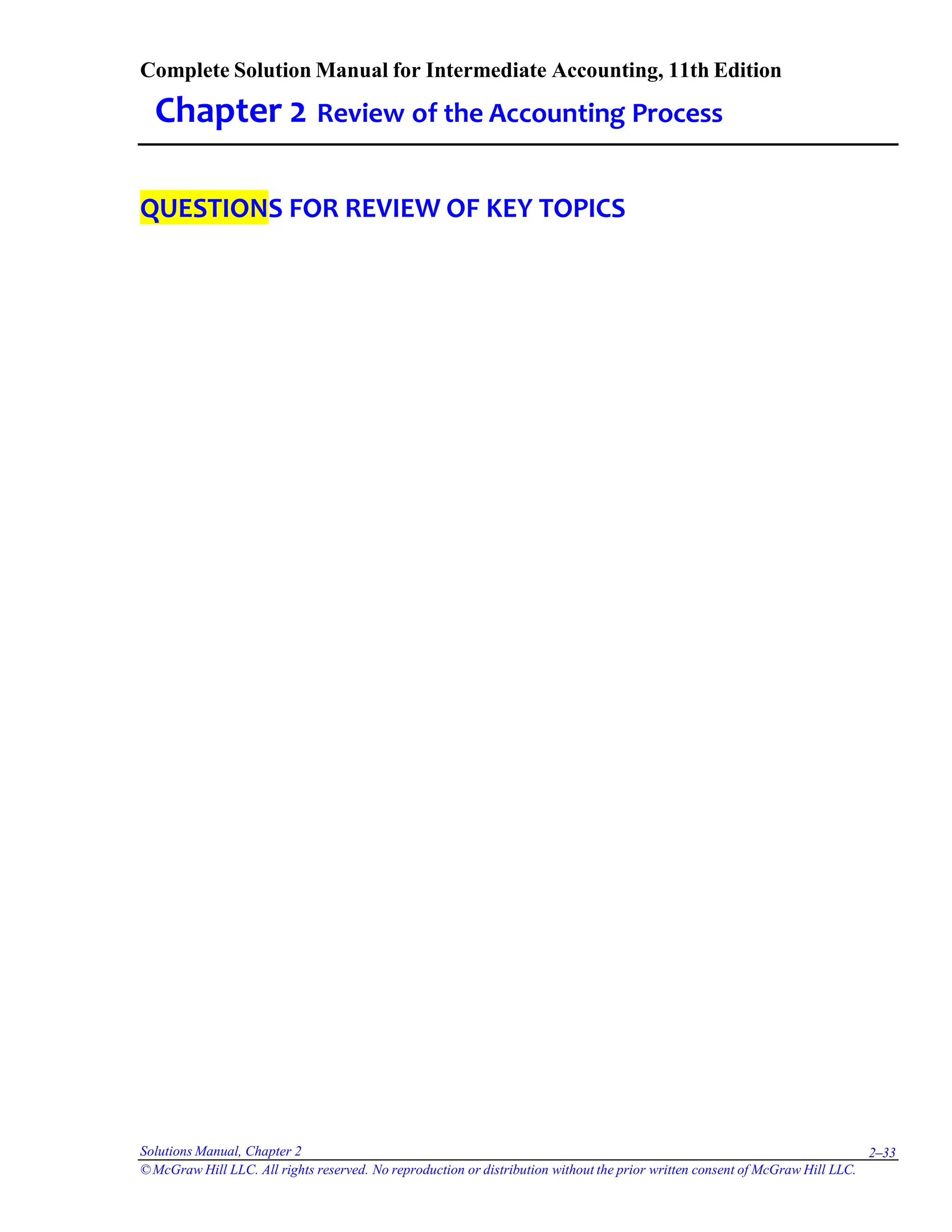 Solution Manual For Intermediate Accounting 11th Edition By David