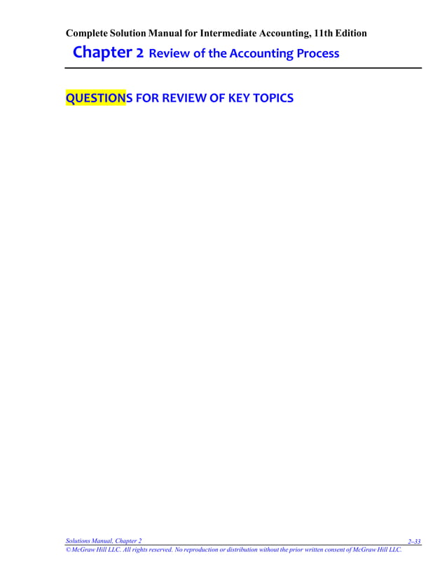 Solution manual for Intermediate Accounting, 11th Edition by David ...