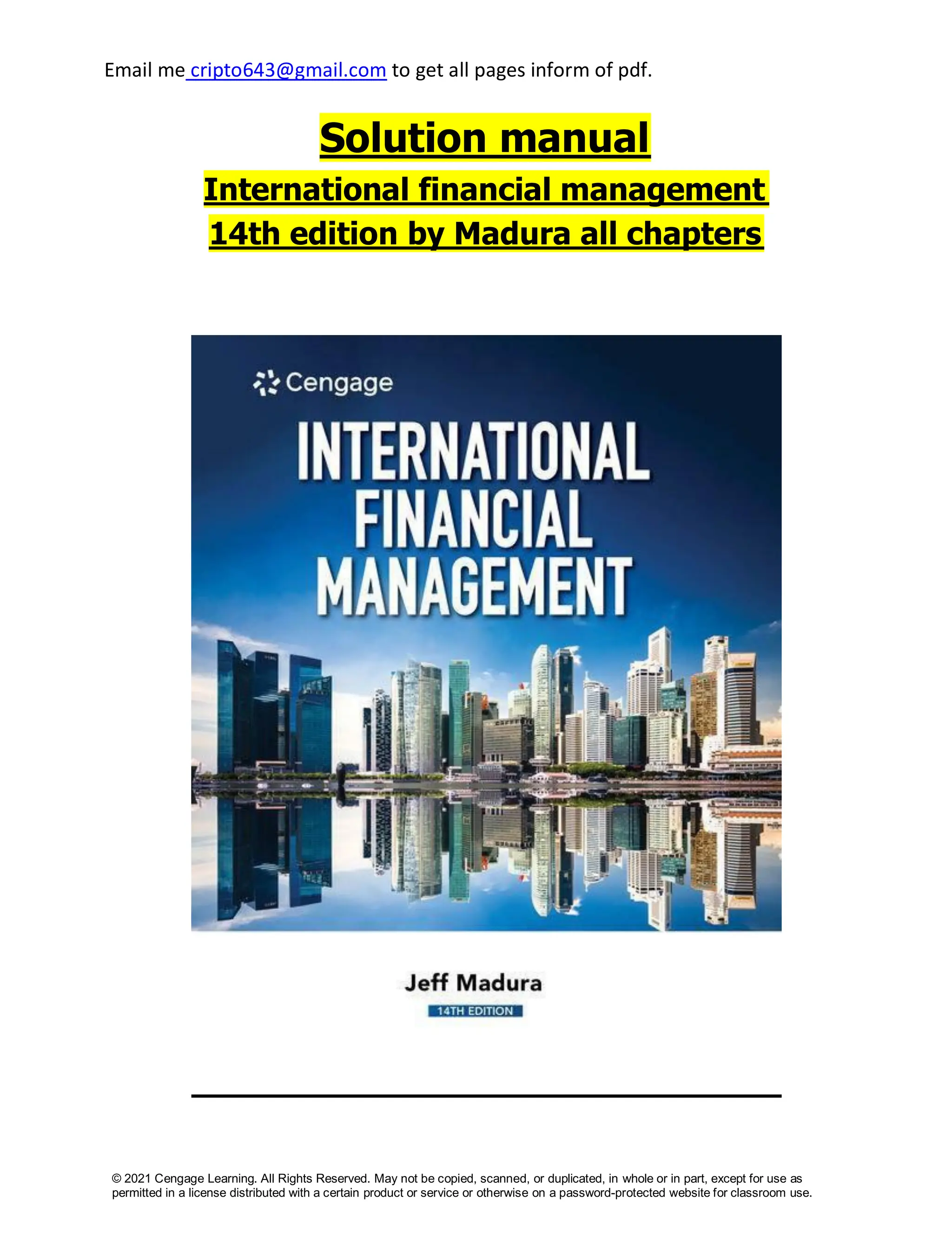 Solution manual for international financial management 14th edition by jeff madura (1).pdf