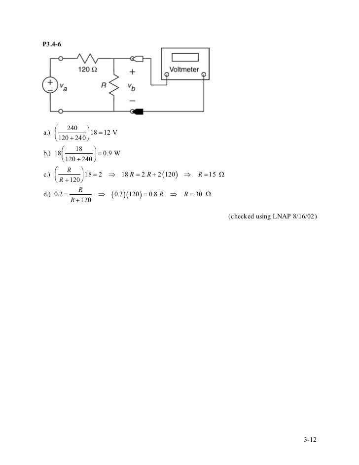 Solution manual for introduction to electric circuits Solution manual for introduction to electric circuits