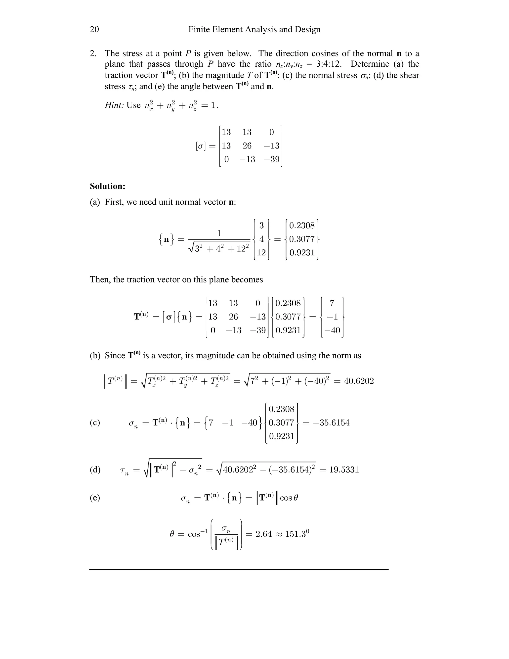 Solution manual for introduction to finite element analysis and design nam h. kim and bhavani v ...