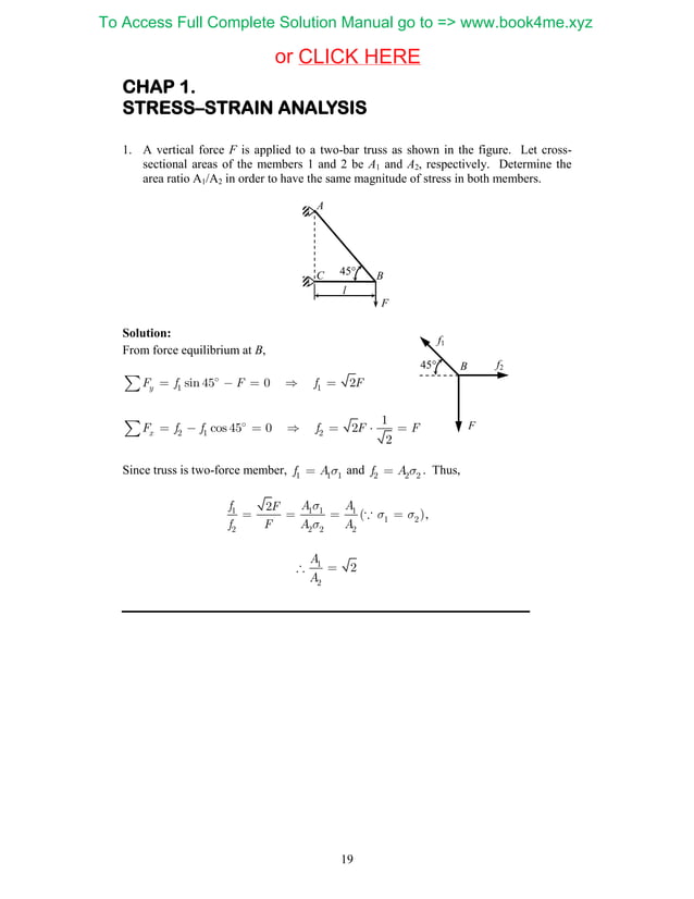 Solution Manual For Introduction To Finite Element Analysis And Design