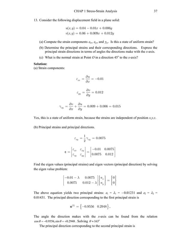 Solution manual for introduction to finite element analysis and design ...