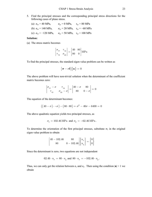 Solution manual for introduction to finite element analysis and design ...