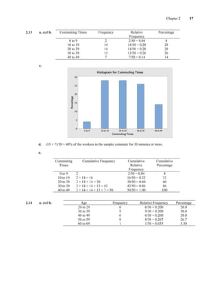 Solutions for Exercises: Introductory Statistics 9th Edition by Prem Mann | PDF
