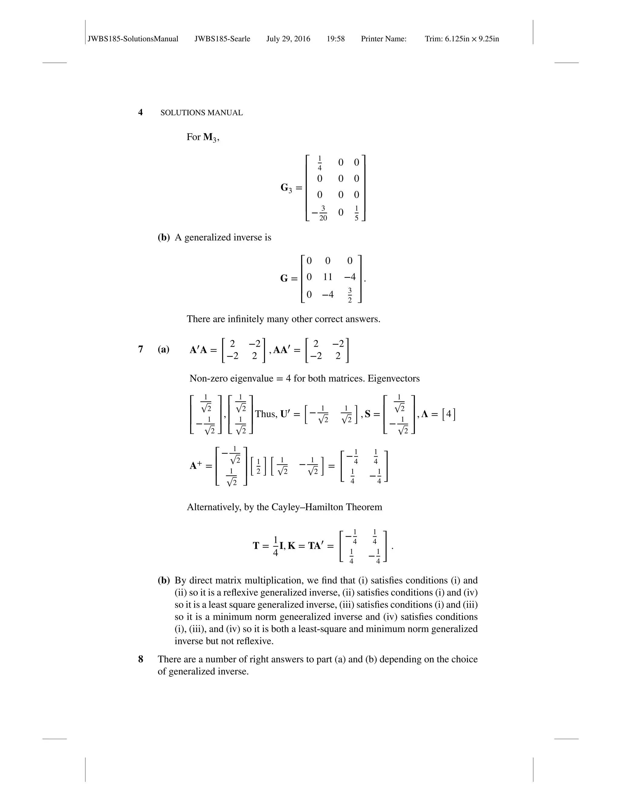 Solution Manual for Linear Models – Shayle Searle, Marvin Gruber | PDF