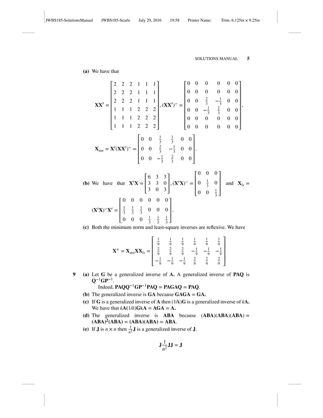 Solution Manual for Linear Models – Shayle Searle, Marvin Gruber | PDF | Physics | Science