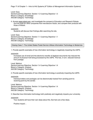 Solution Manual for Management Information Systems – Kelly Rainer, Brad ...