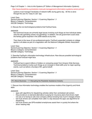 Solution Manual for Management Information Systems – Kelly Rainer, Brad ...