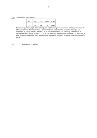 Solutions for Measurement and Instrumentation, 3rd Edition by Morris & Langari | PDF