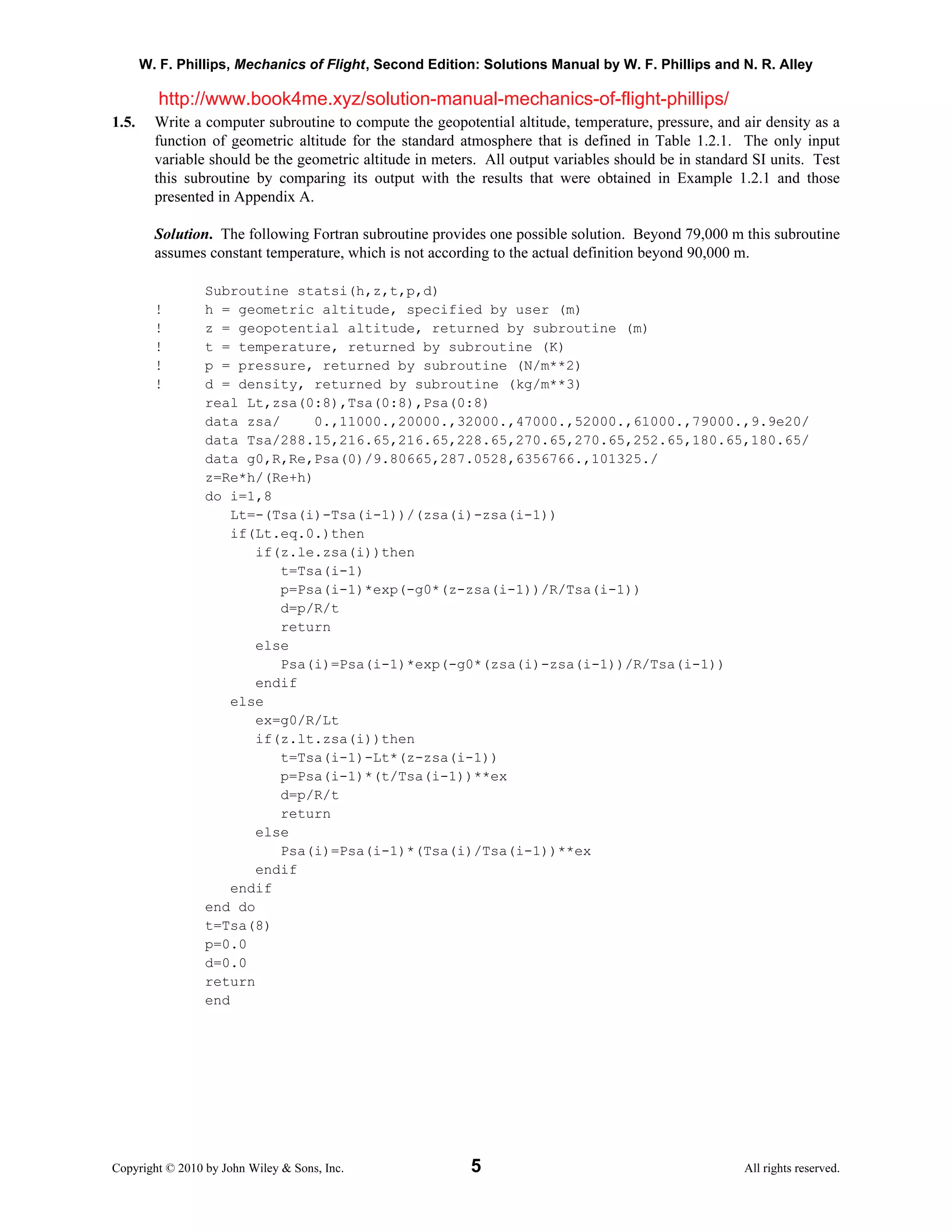 Solution Manual for Mechanics of Flight – Warren Phillips | PDF