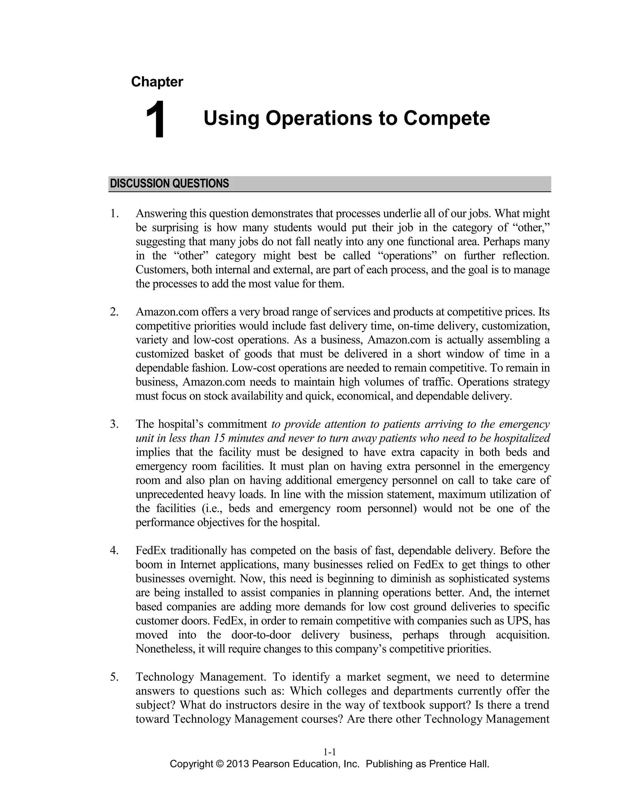 Solution manual for operations management processes and supply chains ...