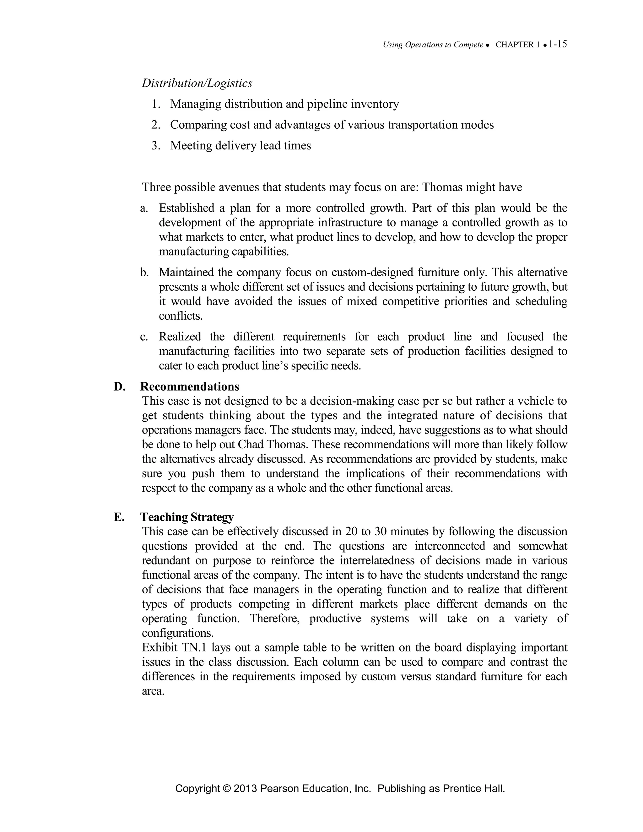 Solution manual for operations management processes and supply chains ...