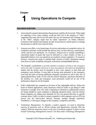 Solution manual for operations management processes and supply chains ...