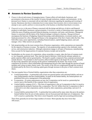 Financial Problem-Solving Guide: Principles of Managerial Finance, 14th ...