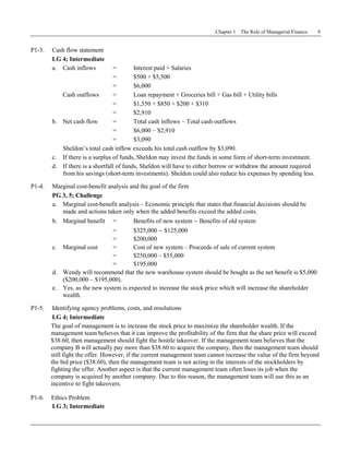 Financial Problem-Solving Guide: Principles of Managerial Finance, 14th ...