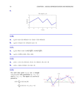 Solutions for Exercises in Signals and Systems by Oktay Alkin | PDF