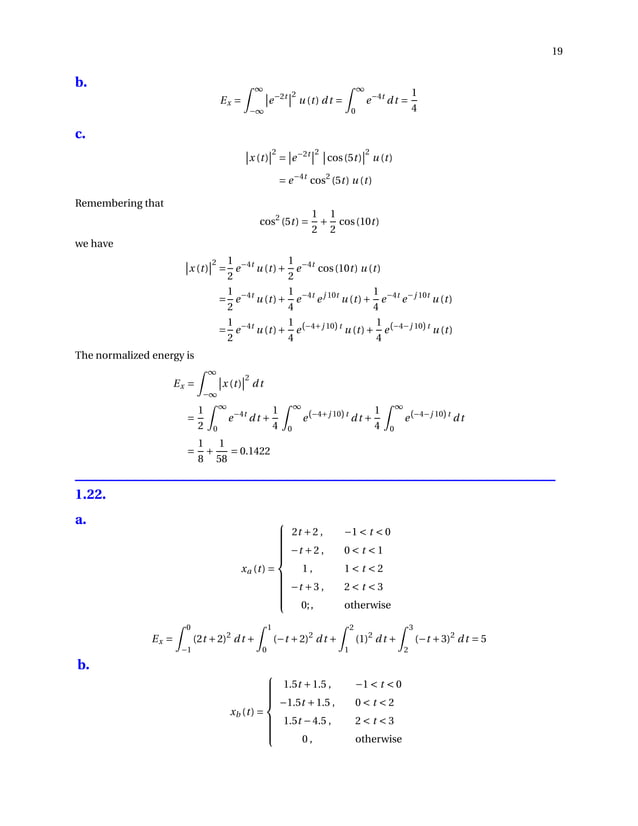 Solutions for Exercises in Signals and Systems by Oktay Alkin | PDF