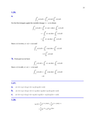 Solutions for Exercises in Signals and Systems by Oktay Alkin | PDF