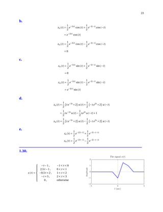 Solutions for Exercises in Signals and Systems by Oktay Alkin | PDF