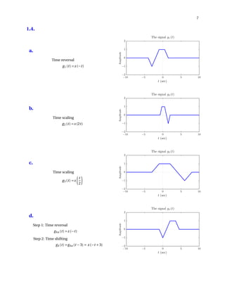 Solutions for Exercises in Signals and Systems by Oktay Alkin | PDF