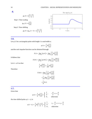 Solutions for Exercises in Signals and Systems by Oktay Alkin | PDF