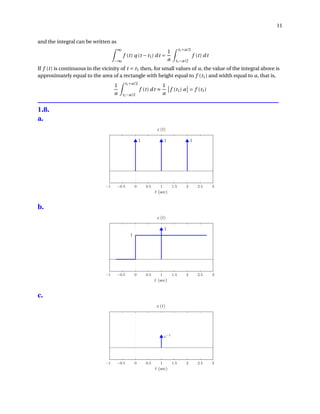 Solutions for Exercises in Signals and Systems by Oktay Alkin | PDF