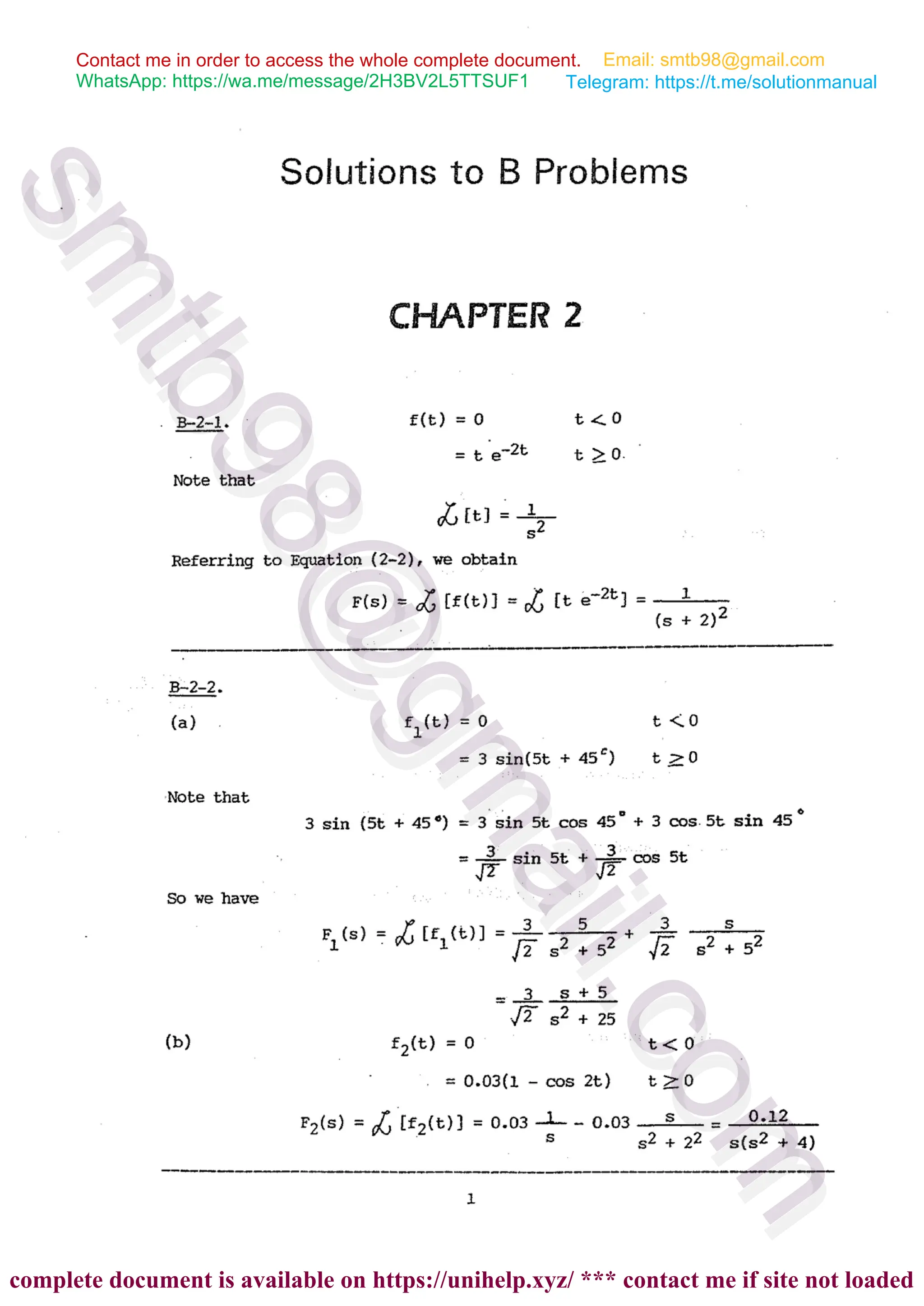Solutions for Problems in System Dynamics, 4th Edition by Katsuhiko ...