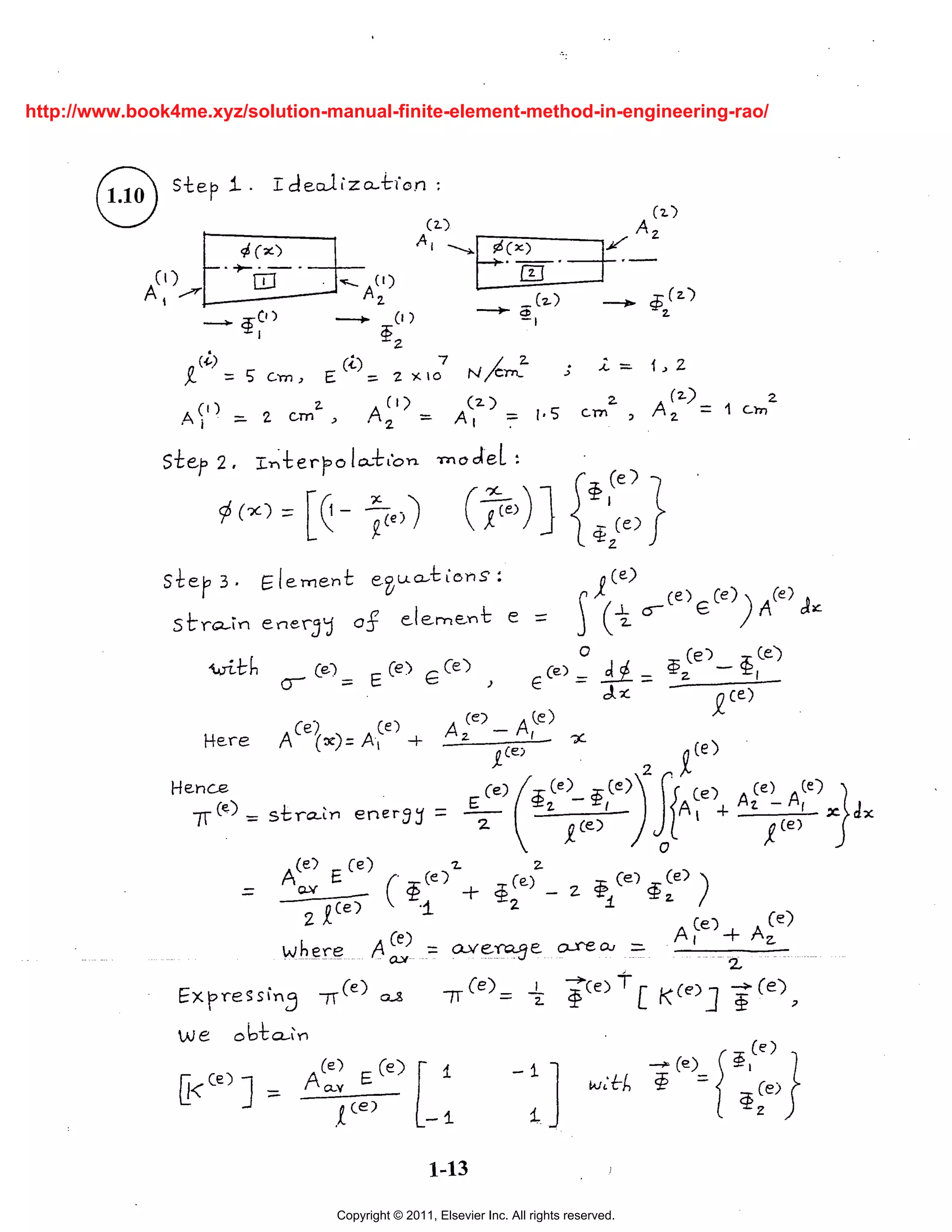 Solution Manual For The Finite Element Method In Engineering Fifth