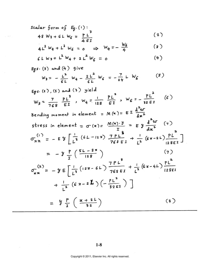 Solution Manual For The Finite Element Method In Engineering Fifth