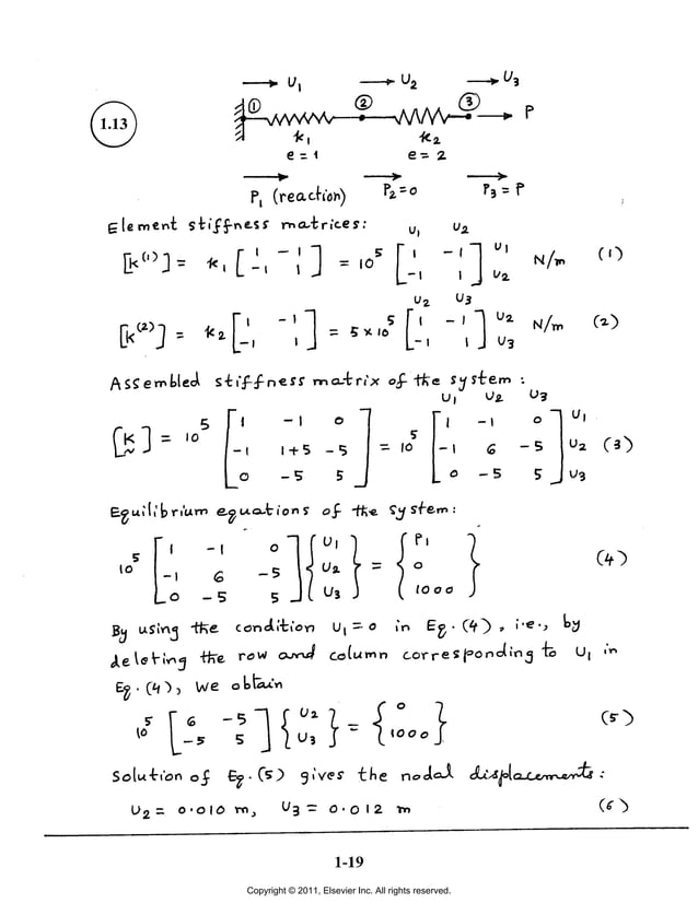 Solution manual for the finite element method in engineering, fifth ...