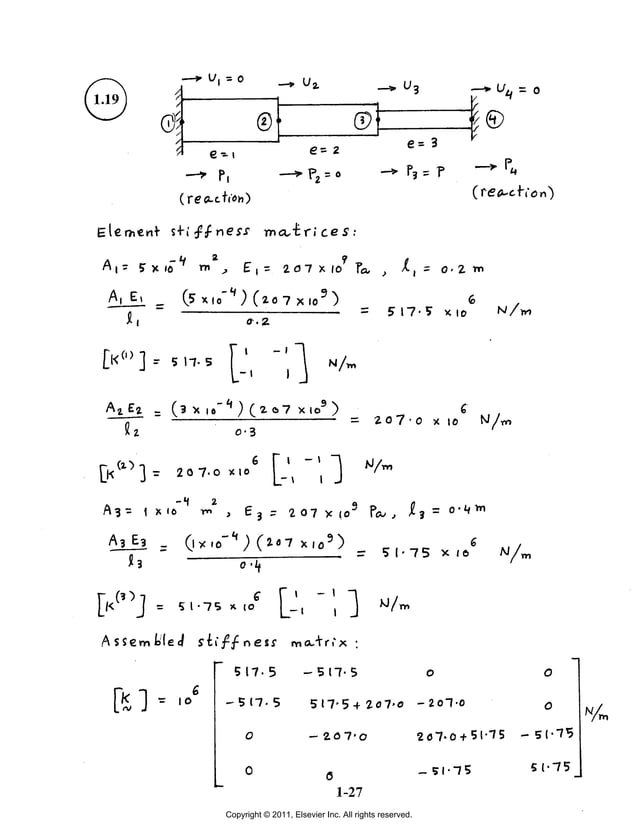 Solution manual for the finite element method in engineering, fifth ...