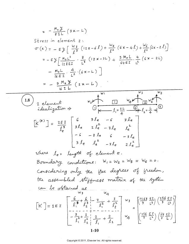 Solution Manual For The Finite Element Method In Engineering Fifth E