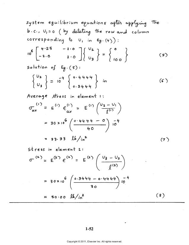 Solution Manual For The Finite Element Method In Engineering Fifth E