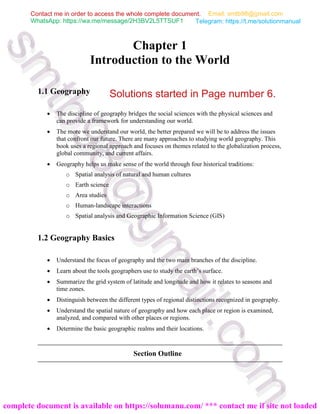 Solution Manual for World Regional Geography Version 3.0 by Royal ...