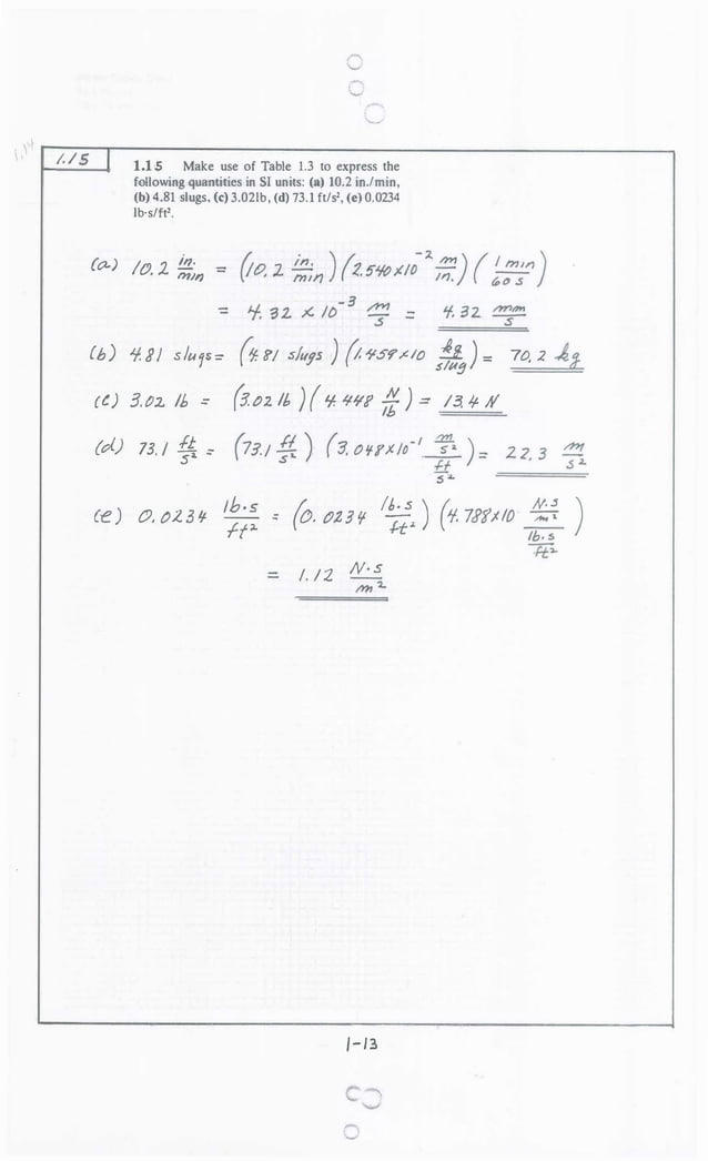 Solution manual fundamentals of fluid mechanics, 6th edition by munson (2009) | PDF