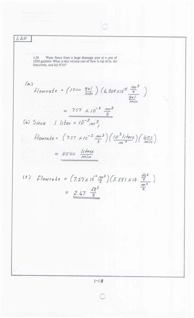 Solution manual fundamentals of fluid mechanics, 6th edition by munson (2009) | PDF