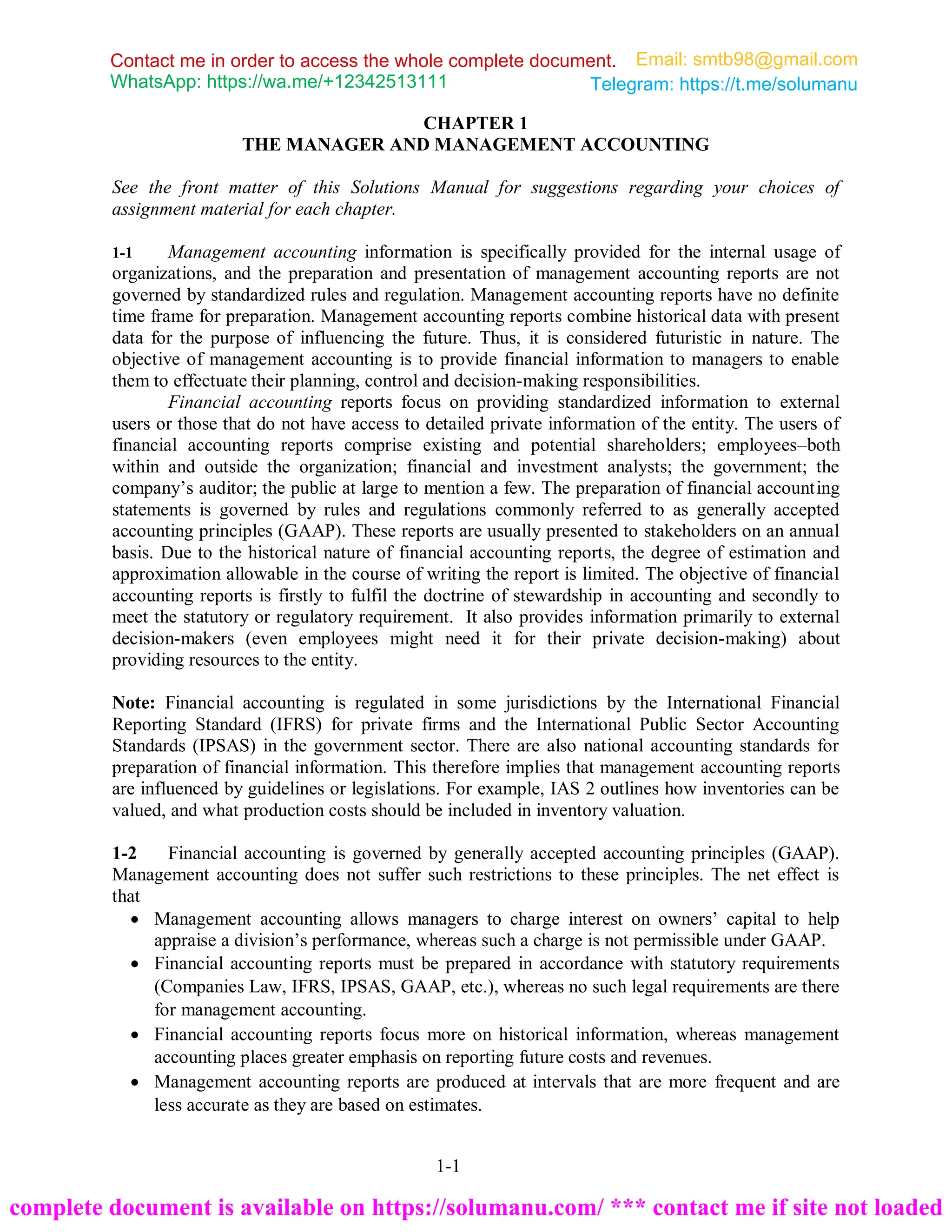 Solution Manual Horngren's Cost Accounting 17th Global Edition by Datar ...