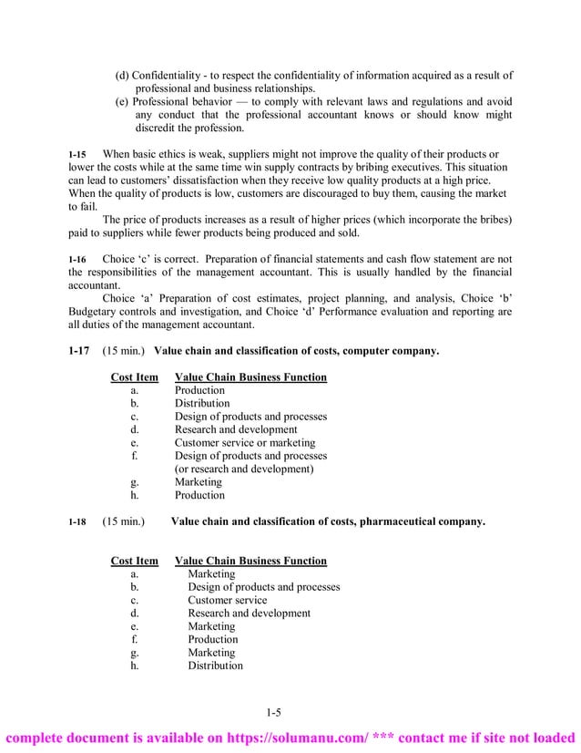 Solution Manual Horngren's Cost Accounting 17th Global Edition by Datar & Rajan.pdf | Business ...