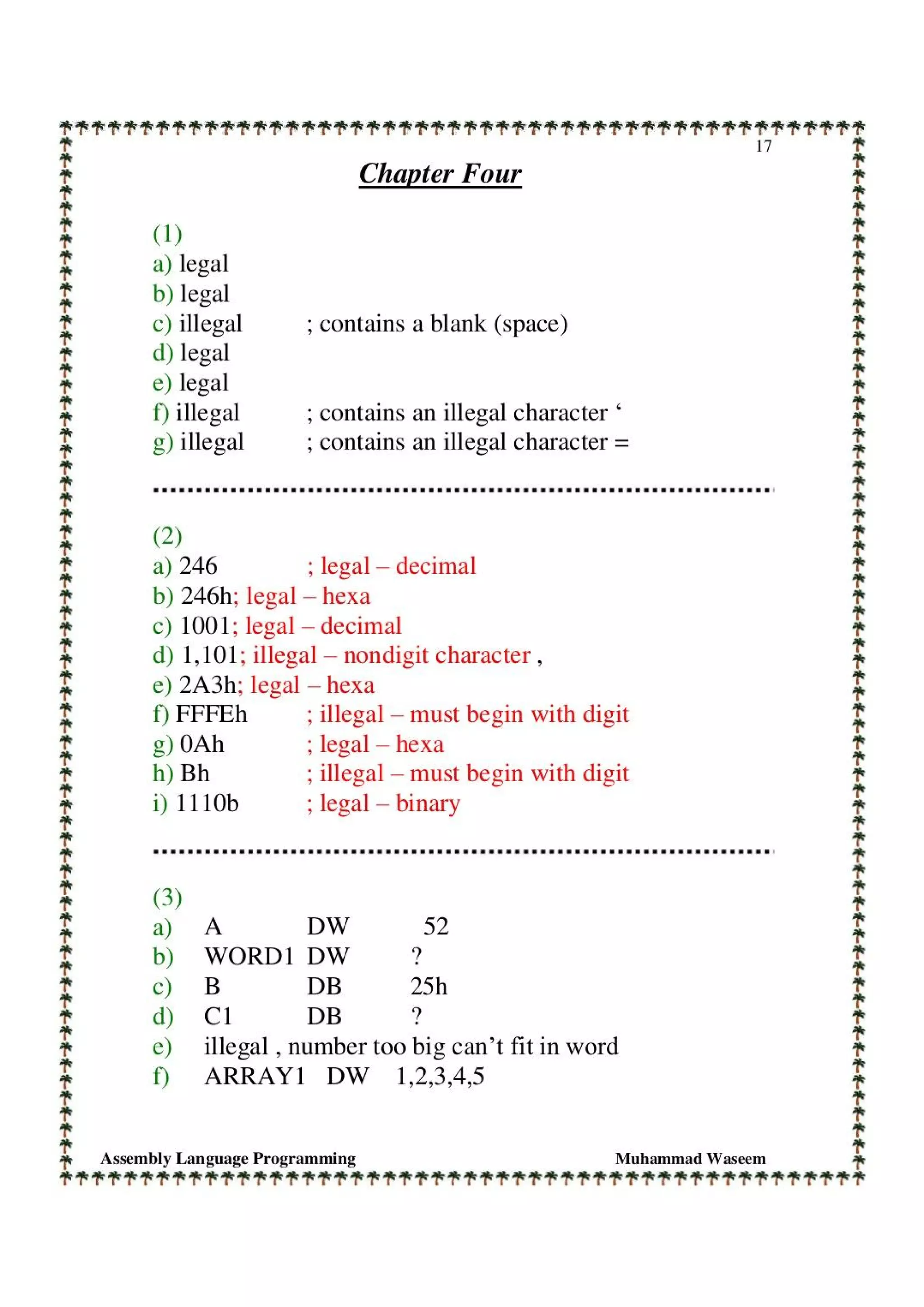 Solution Manual Of Assembly Language Programming And Organization Of