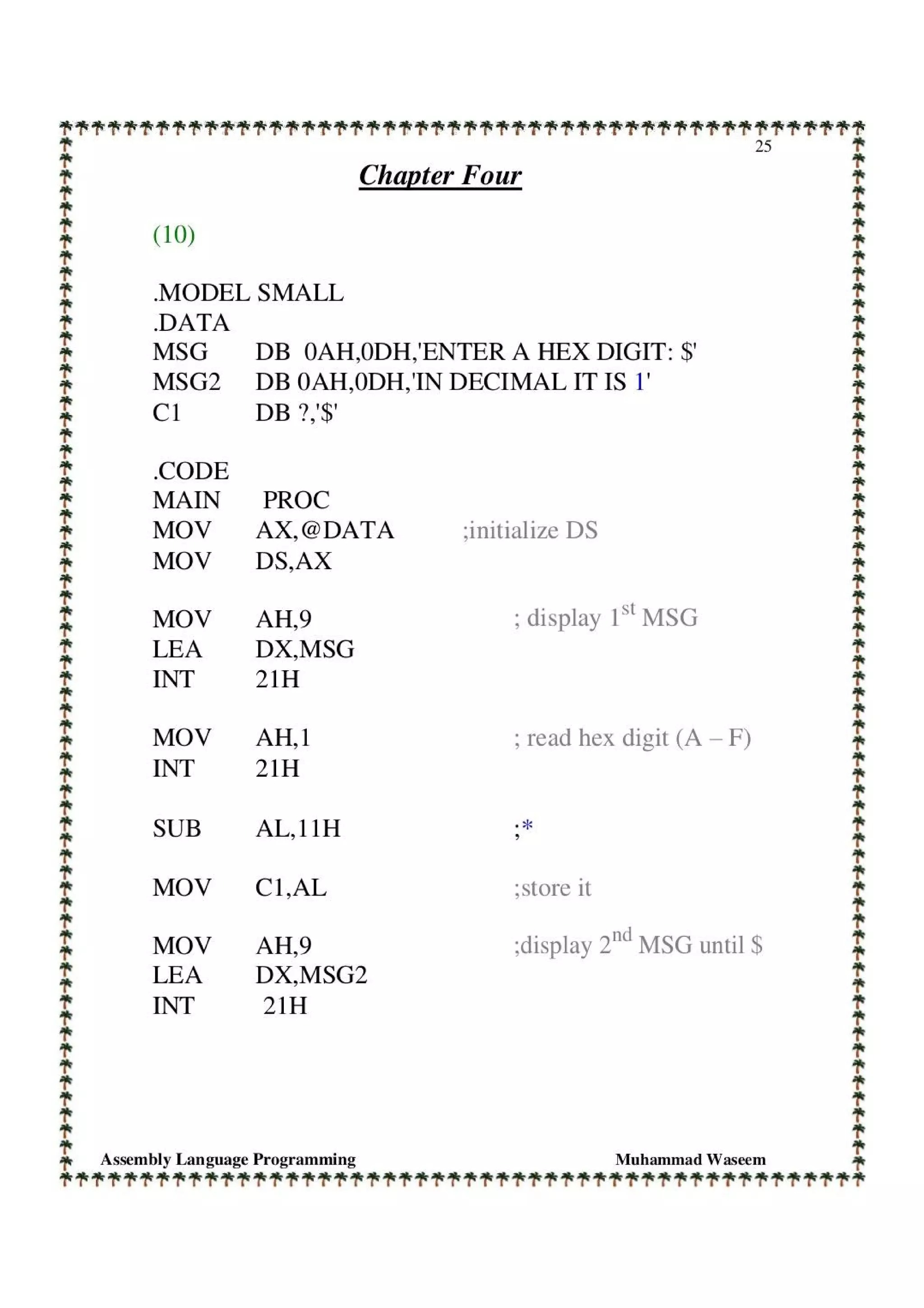 Solution Manual Of Assembly Language Programming And Organization Of
