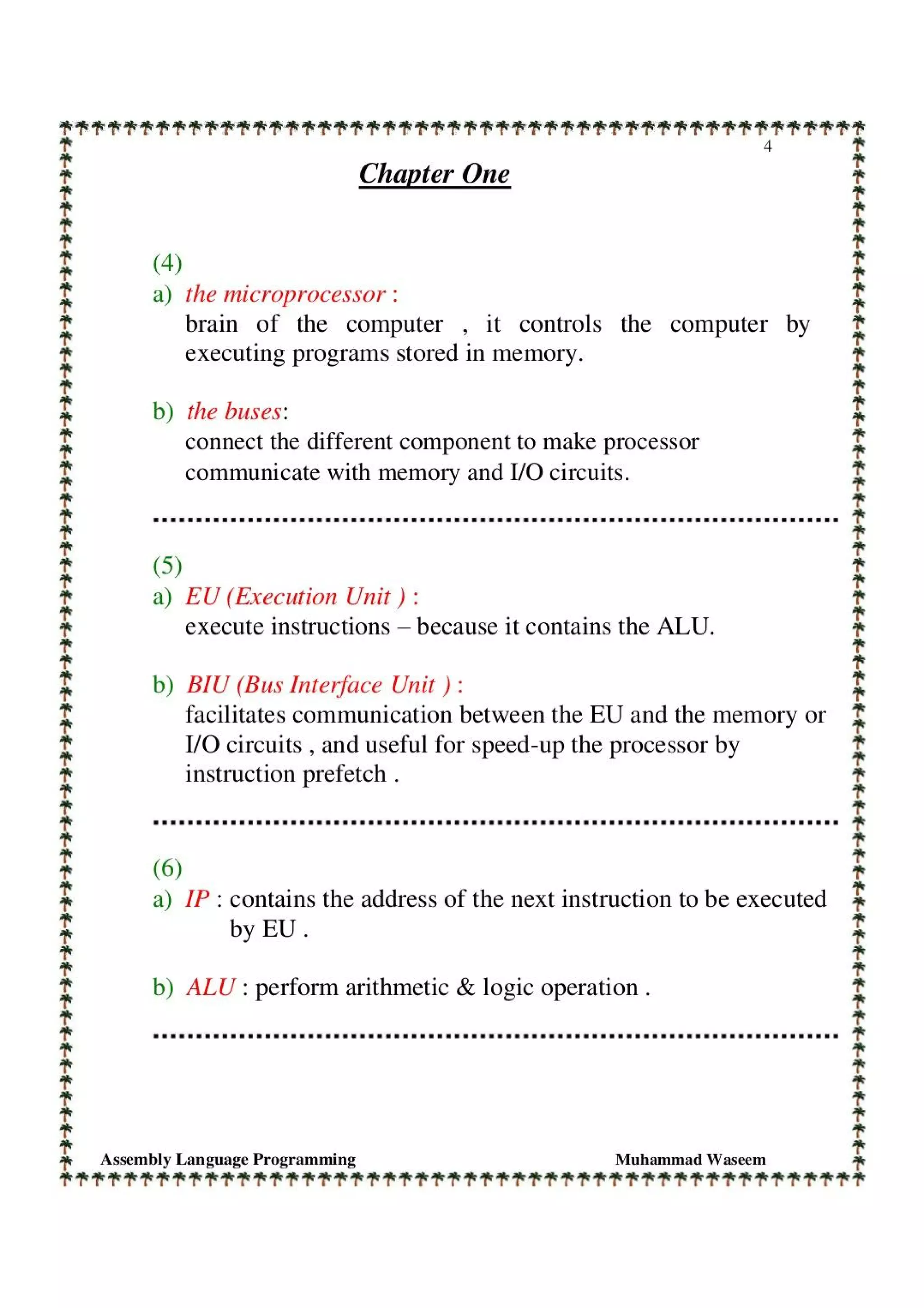 Solution manual of assembly language programming and organization of the ibm pc by Ytha Y. Yu ...
