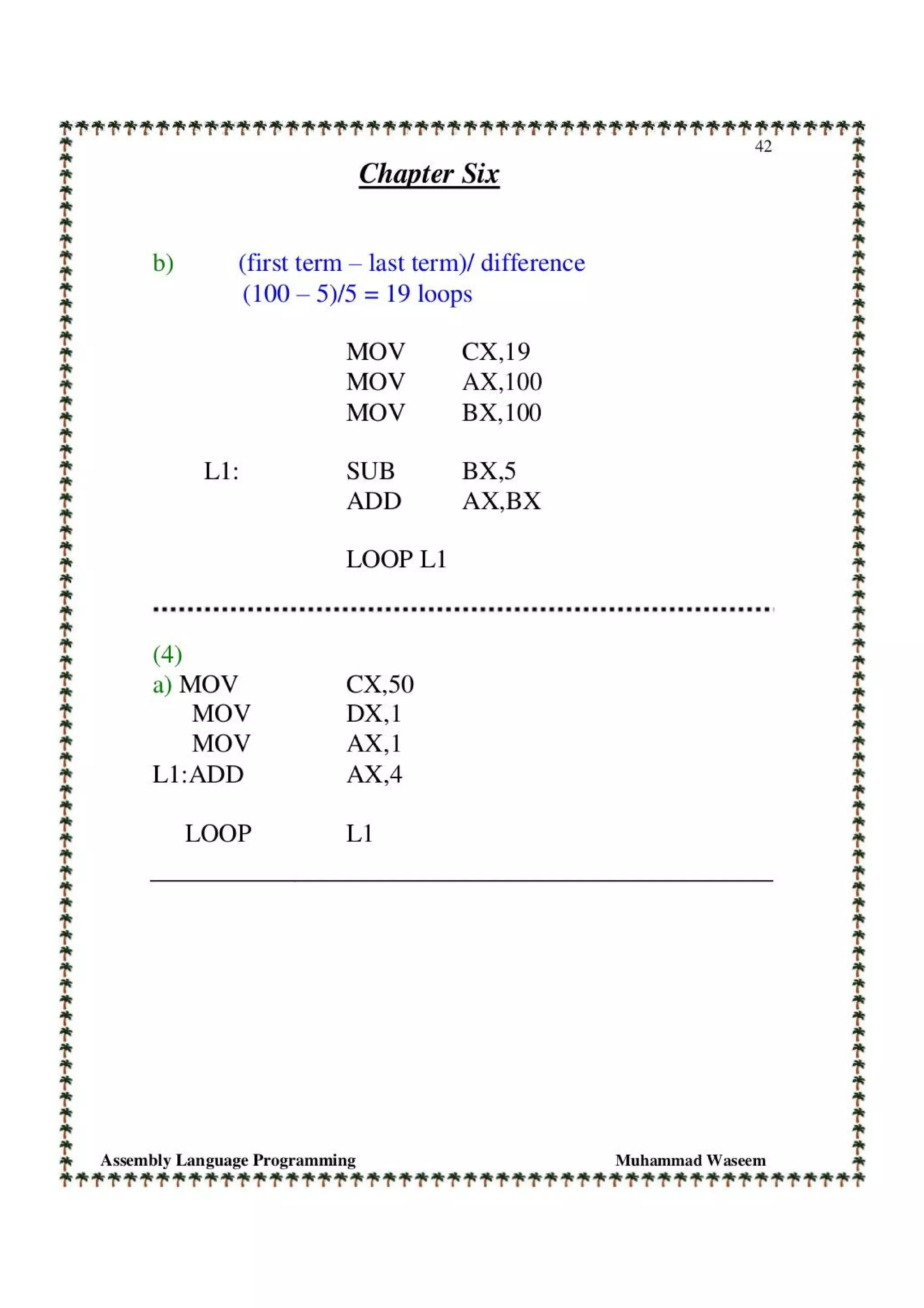 Solution manual of assembly language programming and organization of the ibm pc by Ytha Y. Yu ...